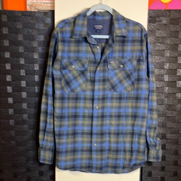 SMITH | Shirts | Smiths Work Wear Blue And Green Plaid Buttonup Shirt ...